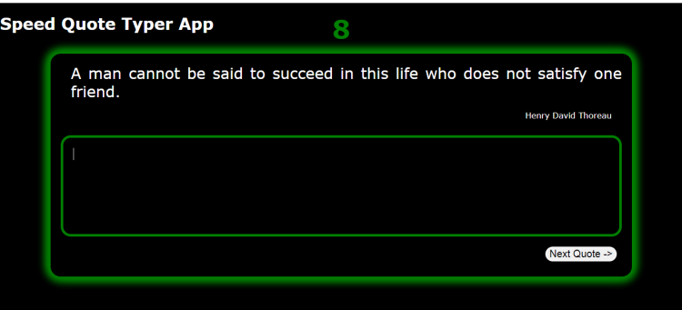 Speed Quote Typer App in JavaScript Free Source Code | SourceCodester Speed Quote Typer App in JavaScript Free Source Code | SourceCodester
